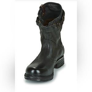 A.S.98 | Shoes | As98 Saint Metal Zip Black Leather Boots | Poshmark